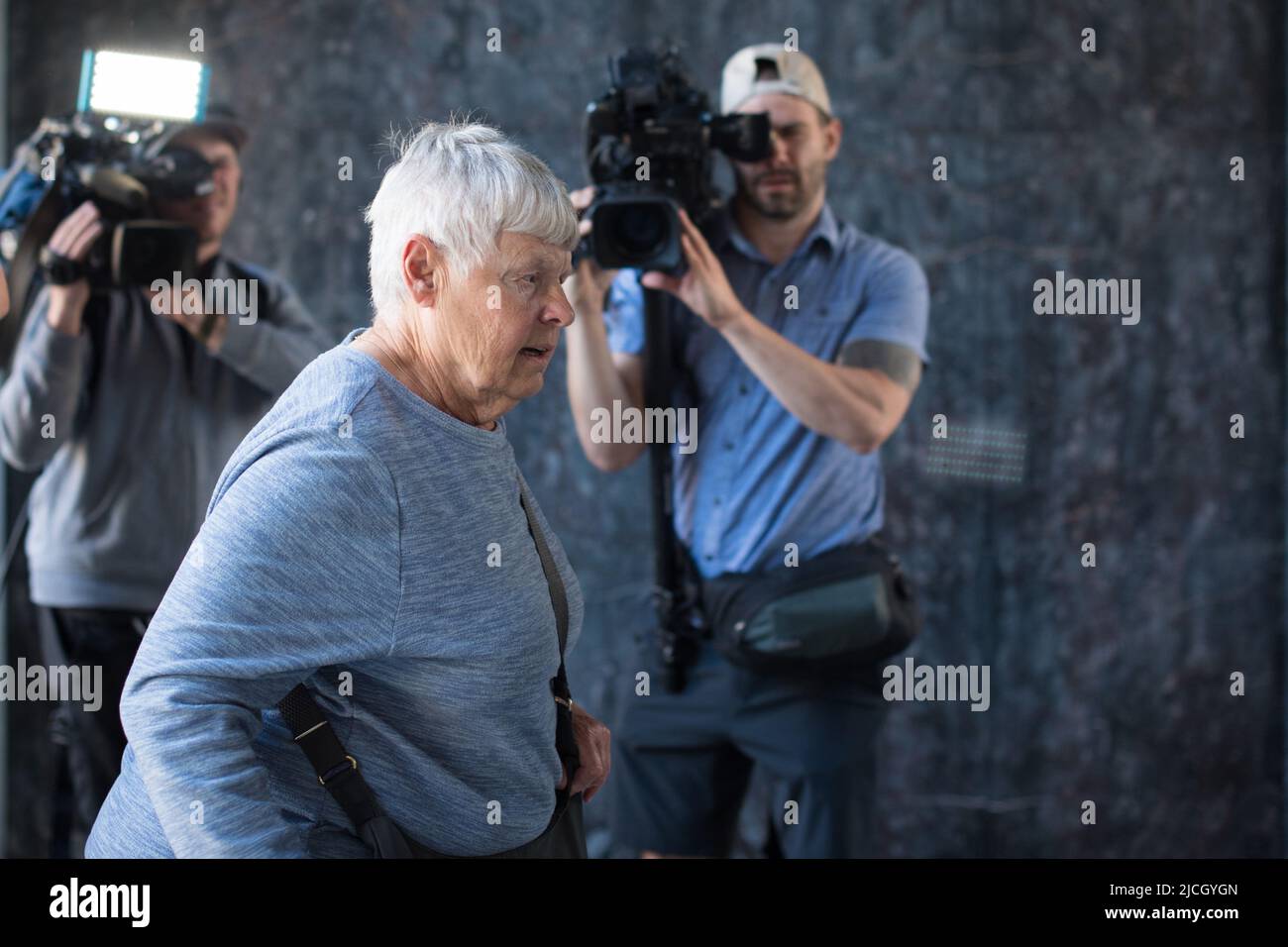 Van attack survivor Cathy Riddle makes her way towards the Toronto ...