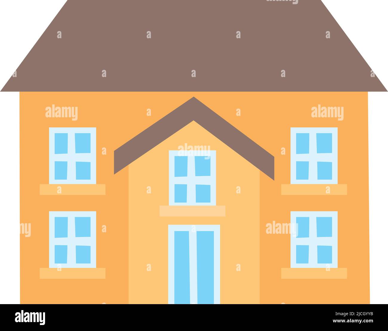 yellow house illustration Stock Vector Image & Art - Alamy