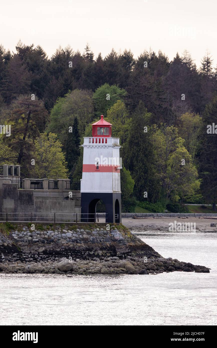 Brockton Point Lighthouse in Stanley Park, Downtown Vancouver, British ...