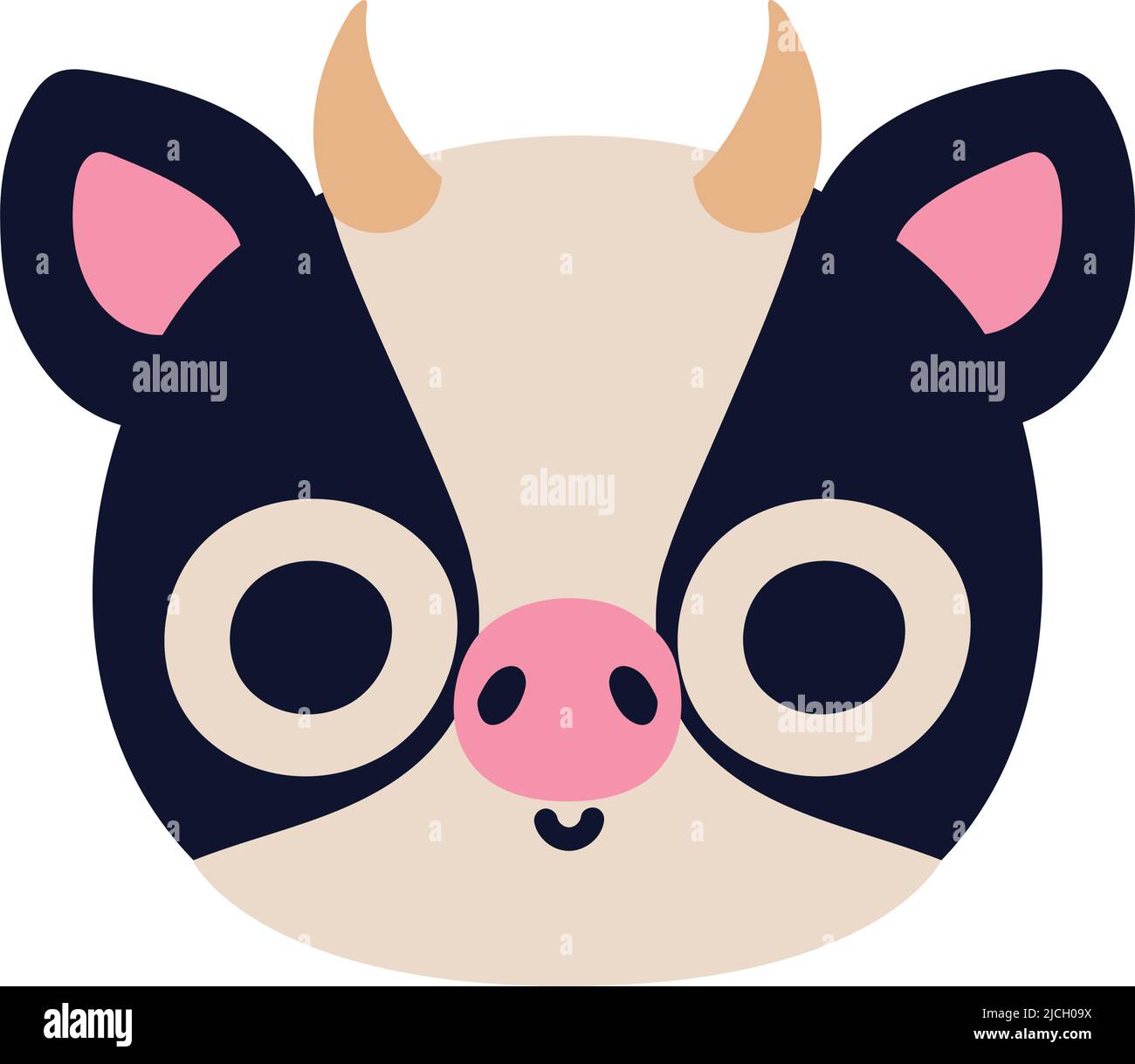cow face design Stock Vector Image & Art - Alamy