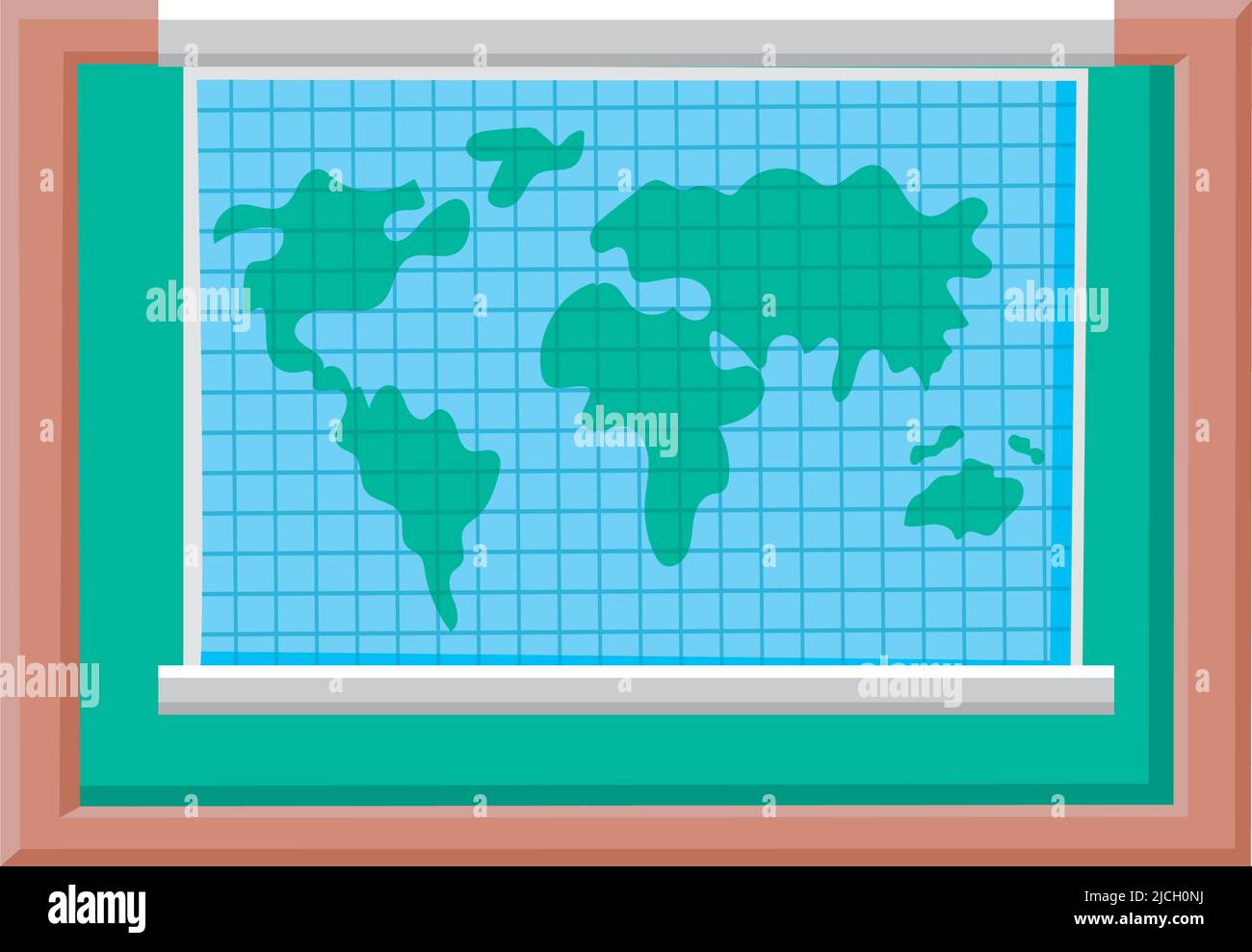 blackboard and world map Stock Vector Image & Art - Alamy