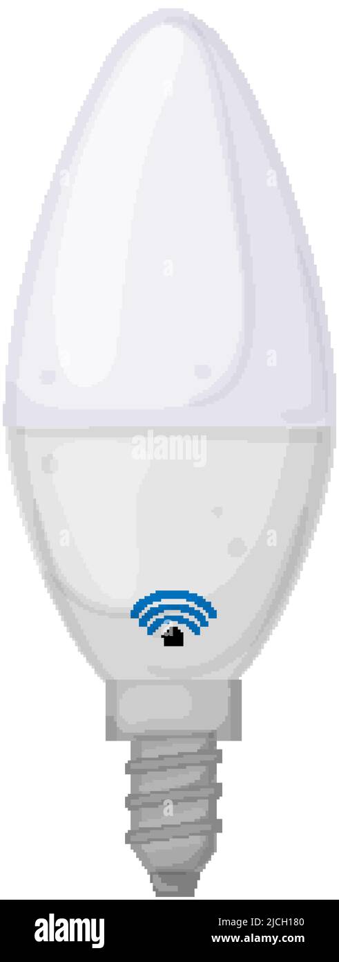 power smart light bulb cartoon vector illustration Stock Vector Image ...