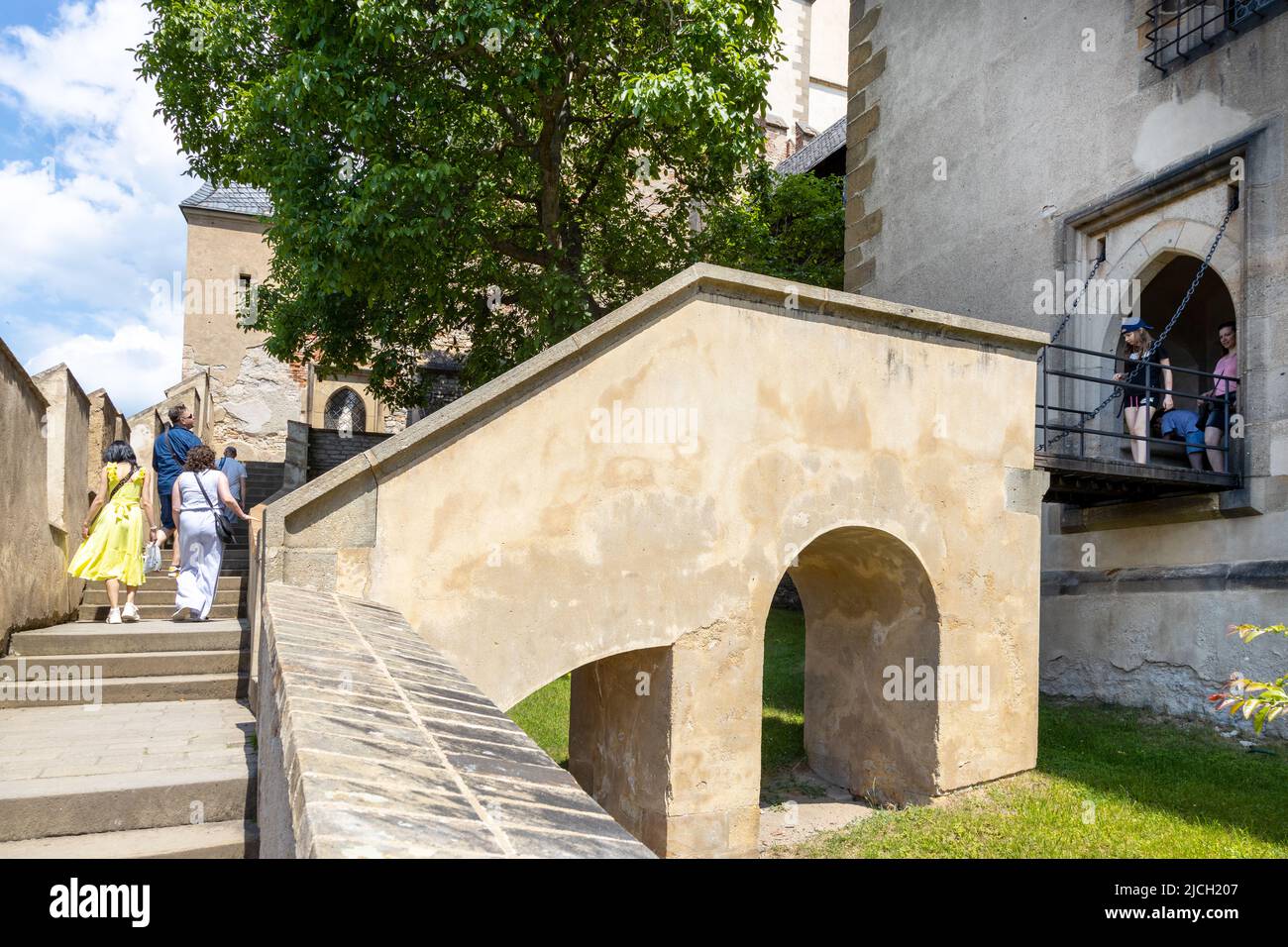 Waldemarův most, kralovsky hrad Karlstejn, Cesky kras, Stredocesky kraj ...
