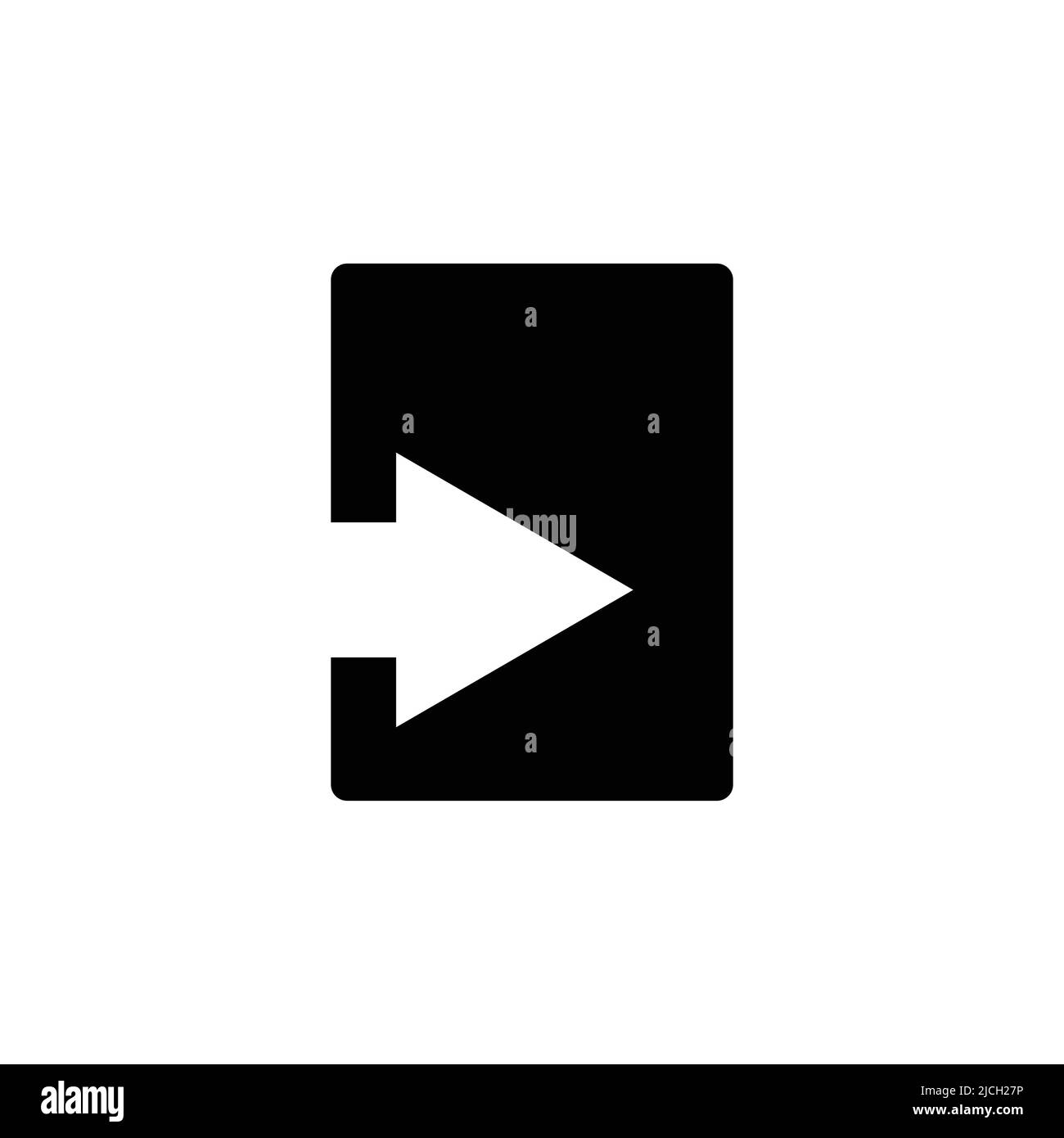 Right arrow icon vector with rectangle. suitable for entrance icon, ui ...