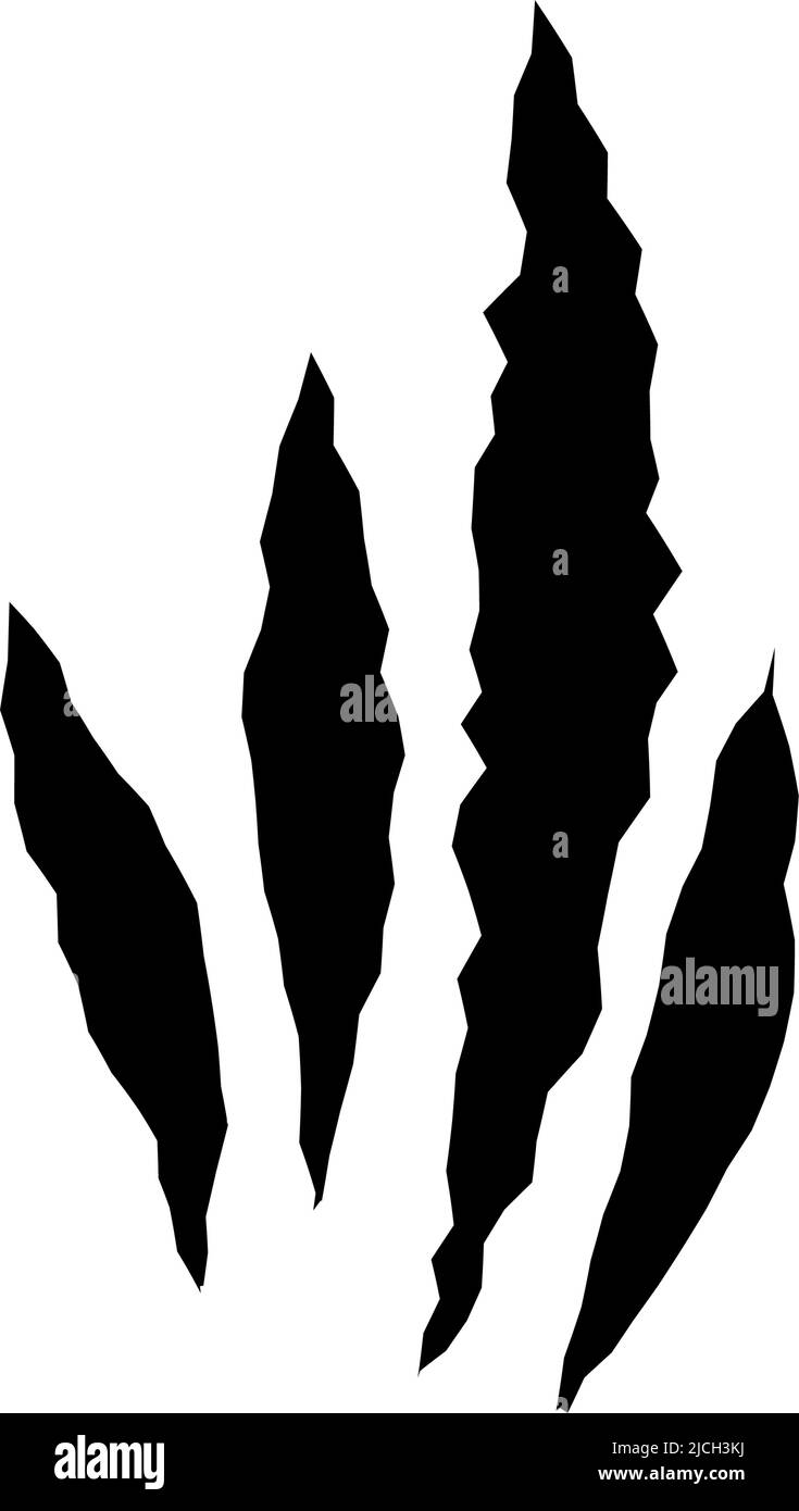Cat scratches. Black claws animal scratch, Torn paper. Cat claws trace ...