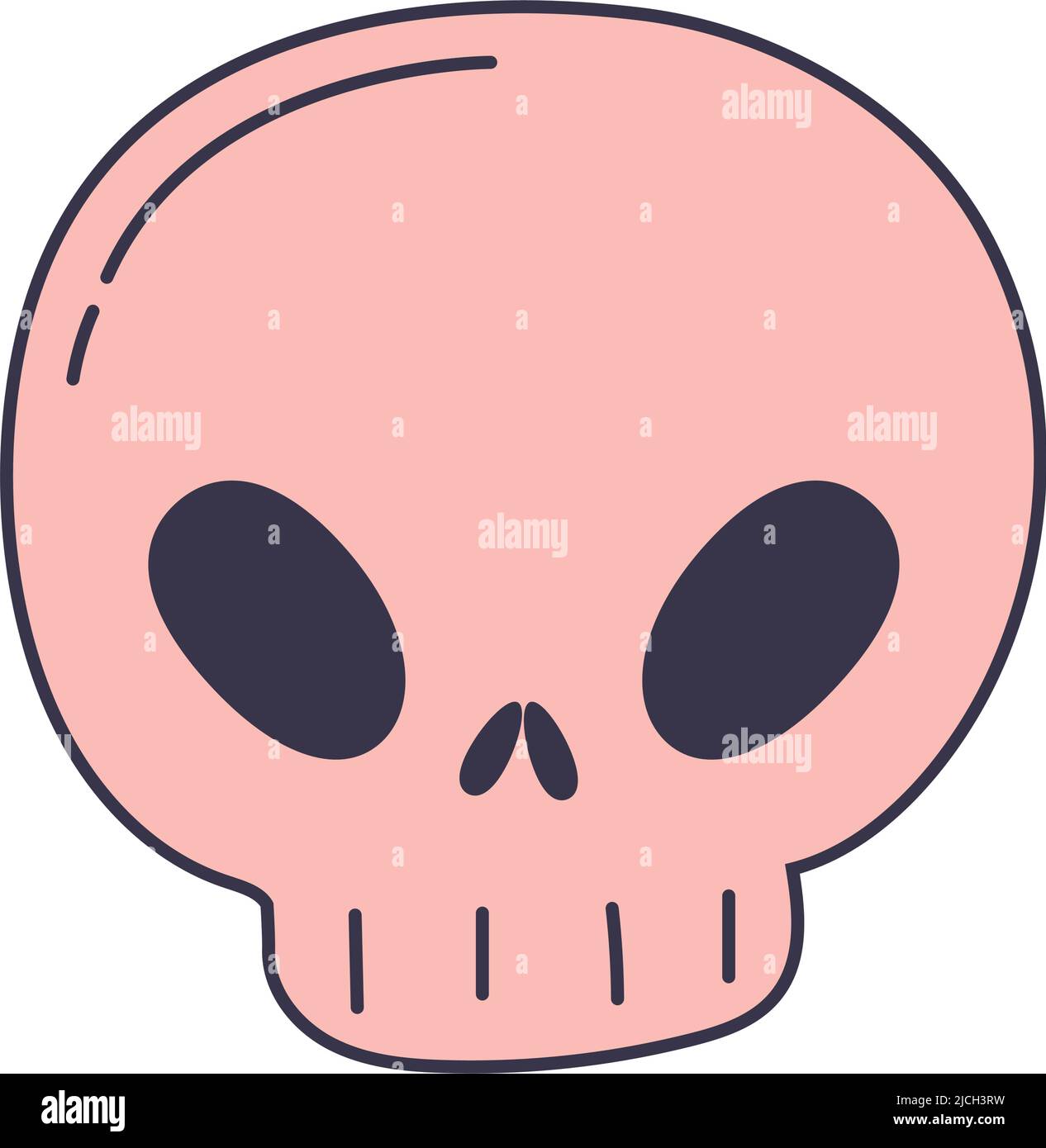 pink skull illustration Stock Vector Image & Art - Alamy