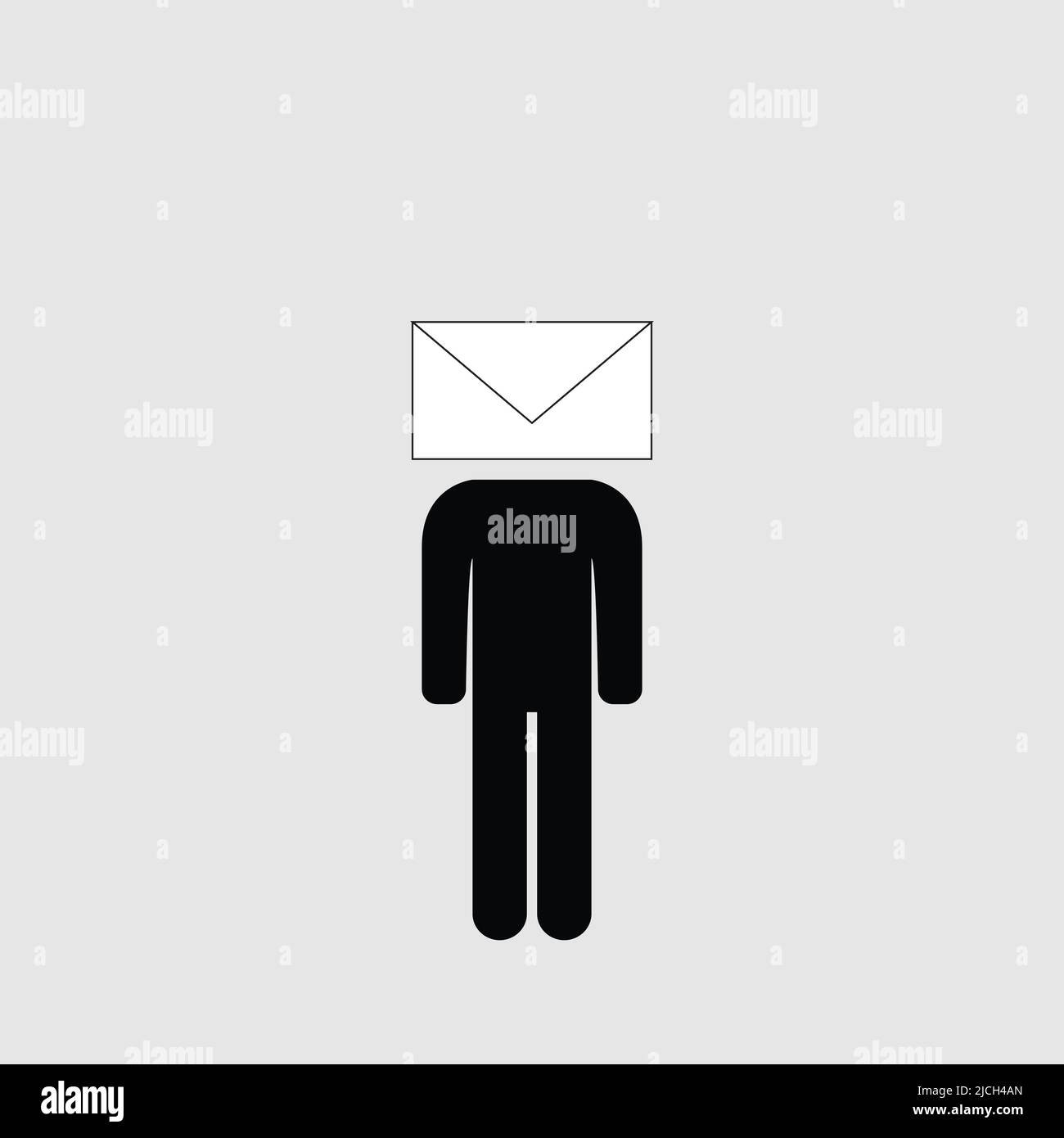 Envelope mail send silhouette hi-res stock photography and images - Alamy