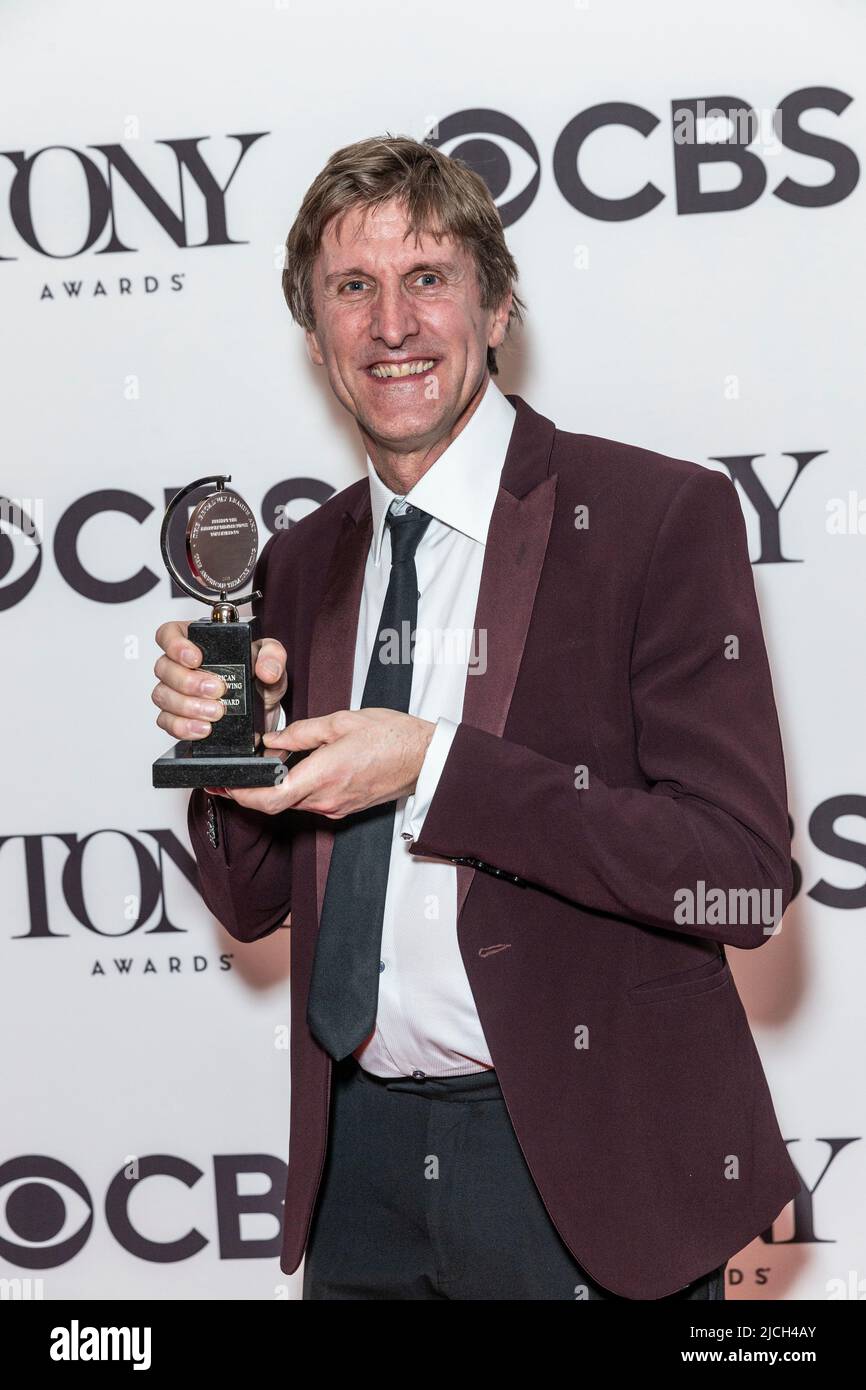New York, NY - June 12, 2022: Simon Hale poses in the press room after ...