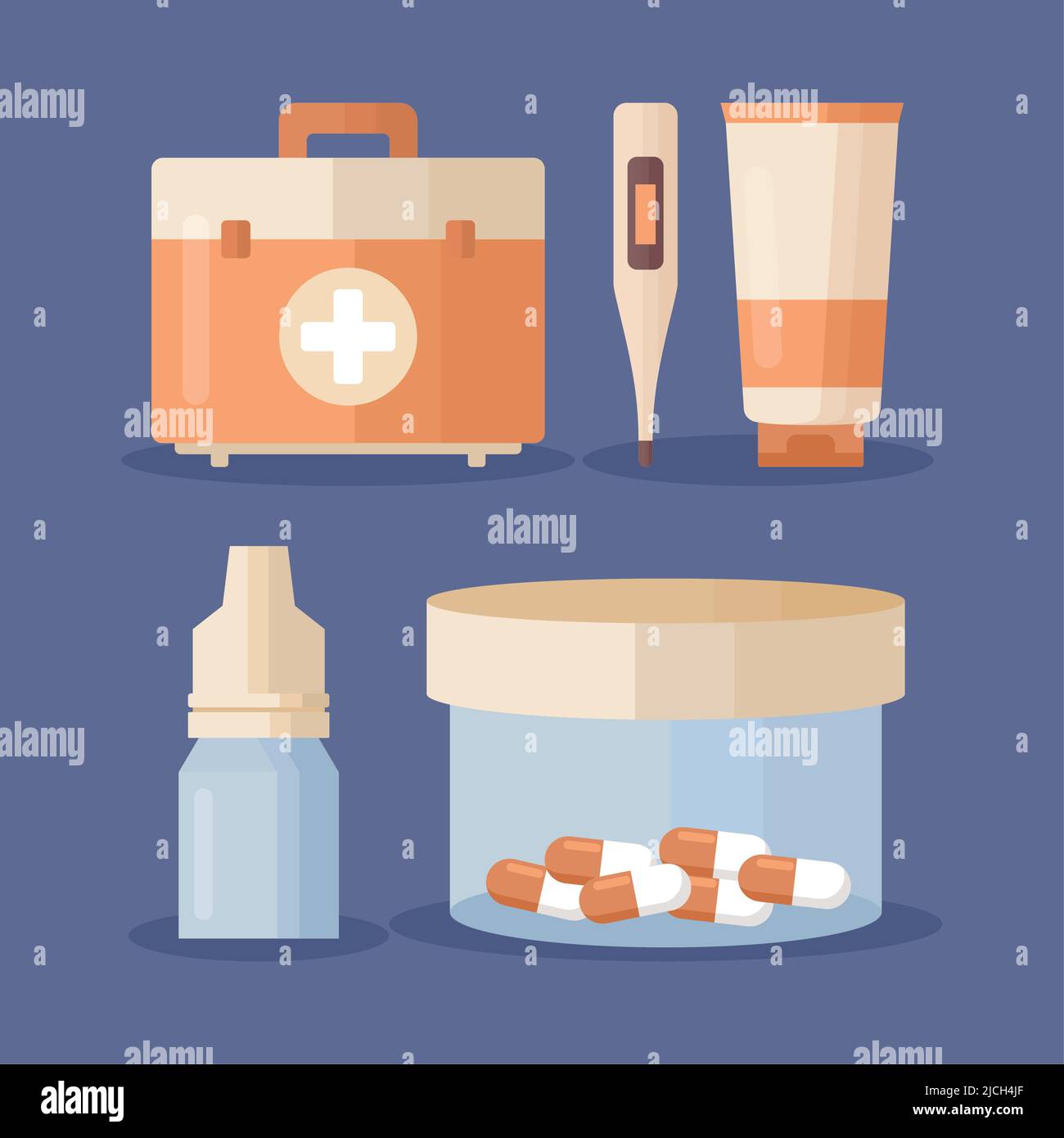 First aid kit items Stock Vector Images - Alamy