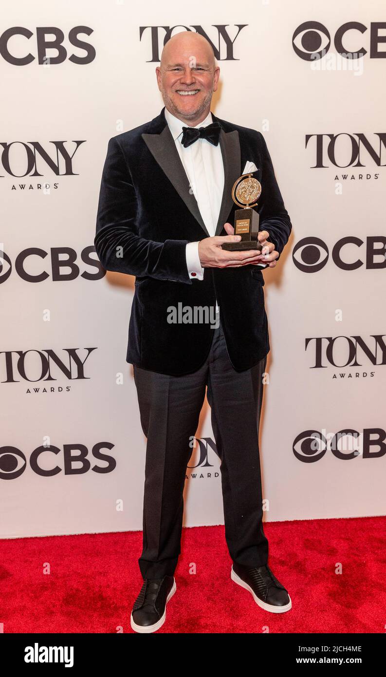 New York, NY - June 12, 2022: Producer Chris Harper poses in the press ...