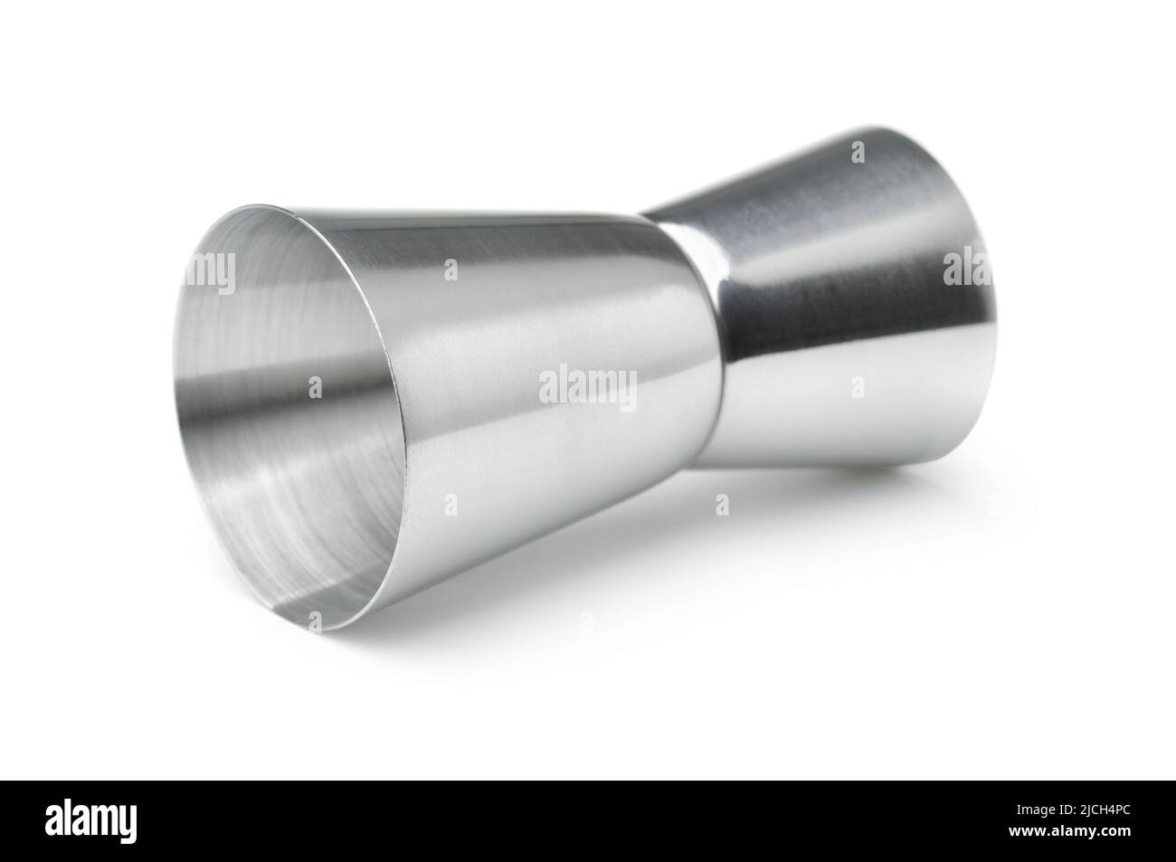 Stainless steel double side cocktail jigger isolated on white Stock ...