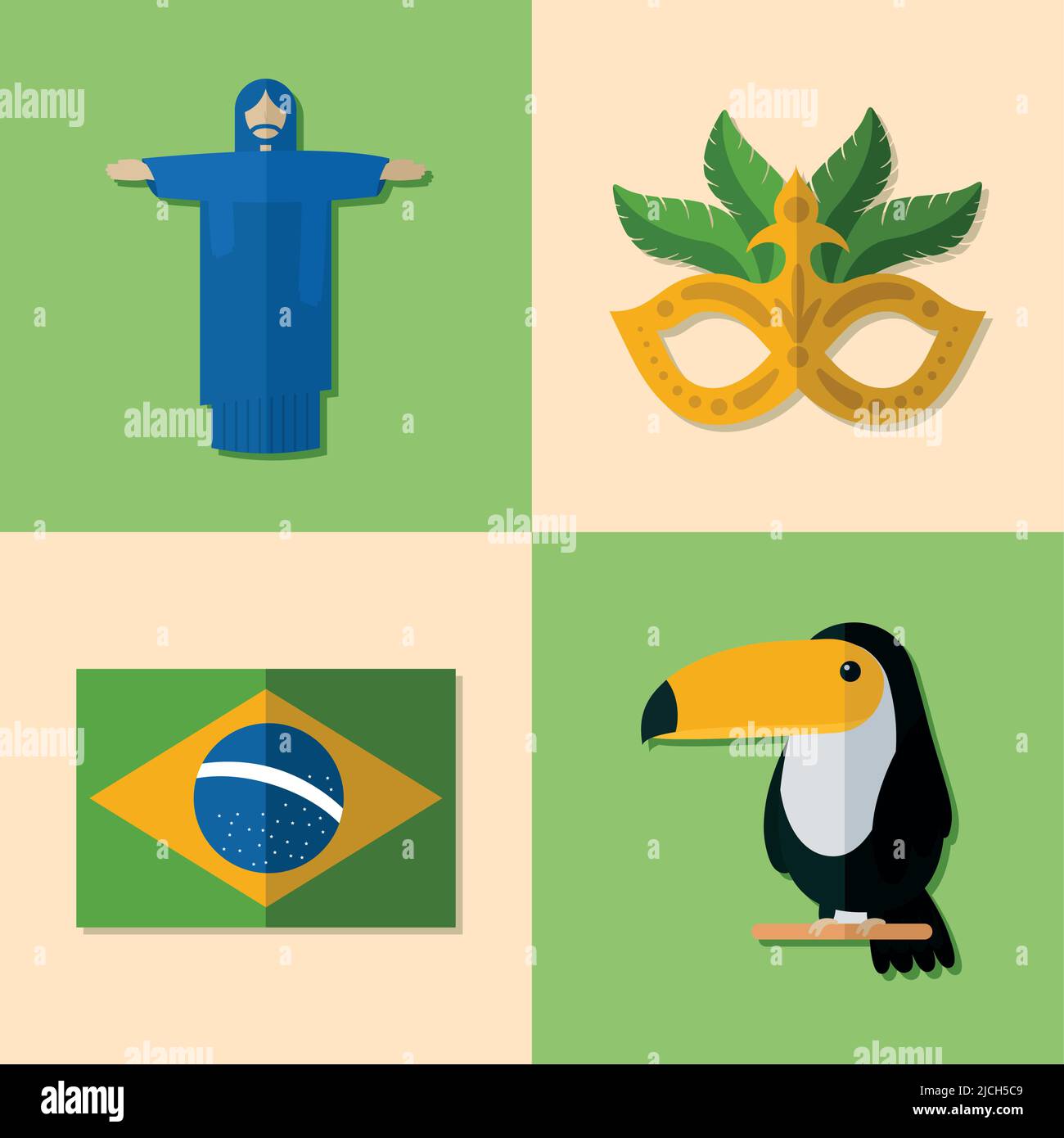 four brazilian items Stock Vector Image & Art - Alamy