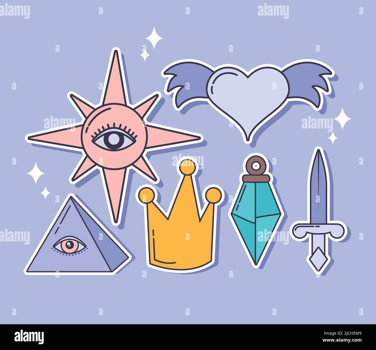 colored tattoos set Stock Vector Image & Art - Alamy