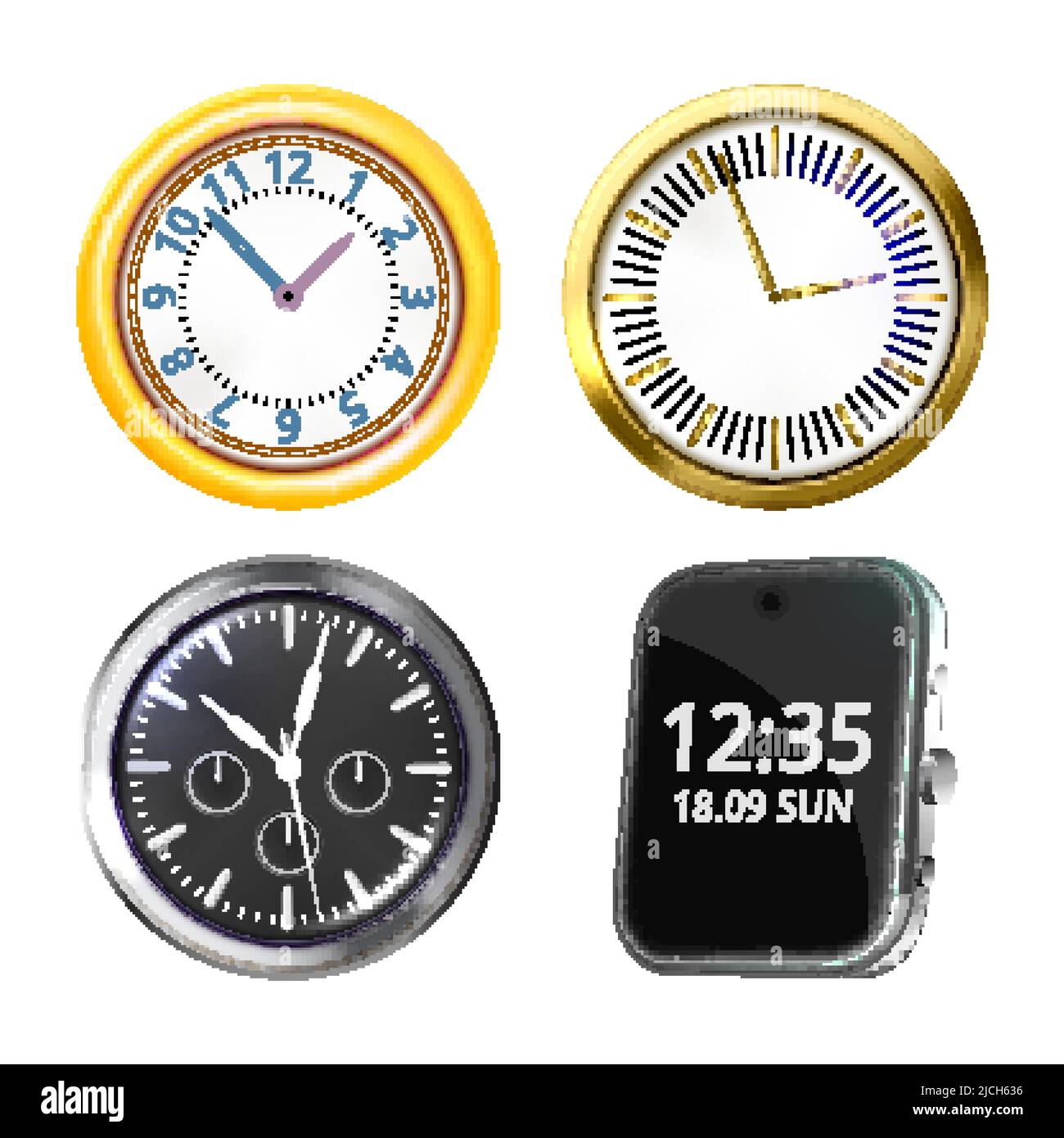 Midnight alarm Stock Vector Images - Alamy
