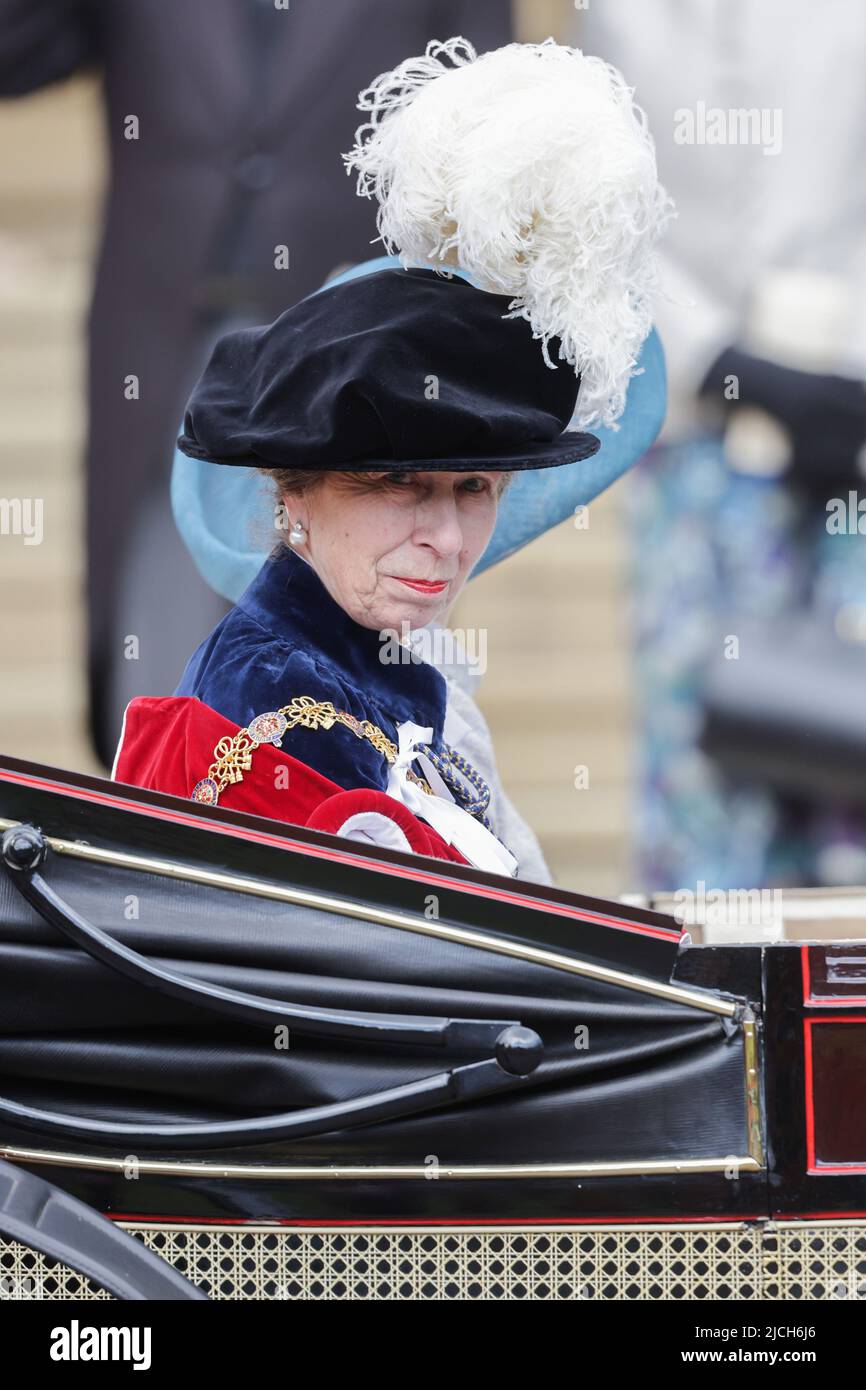Princess Royal attends the annual Order of the Garter Service at St ...