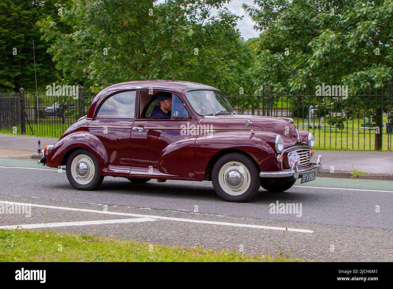 1970 70s seventies maroon Morris Minor 1098cc petrol; automobiles ...