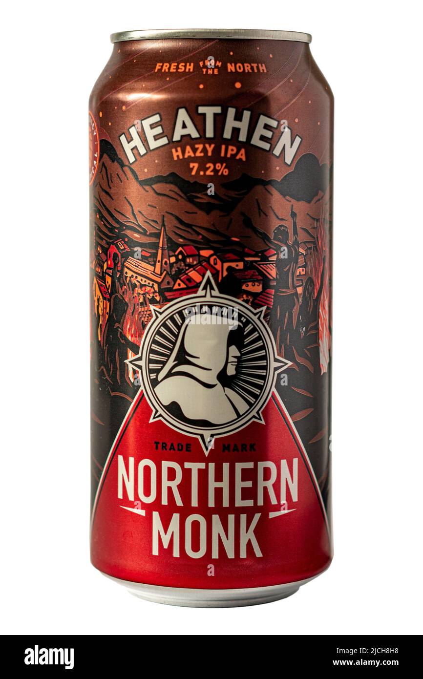 Northern Monk Brewery - Heathen (Hazy IPA) - Alc 7.2 Stock Photo - Alamy