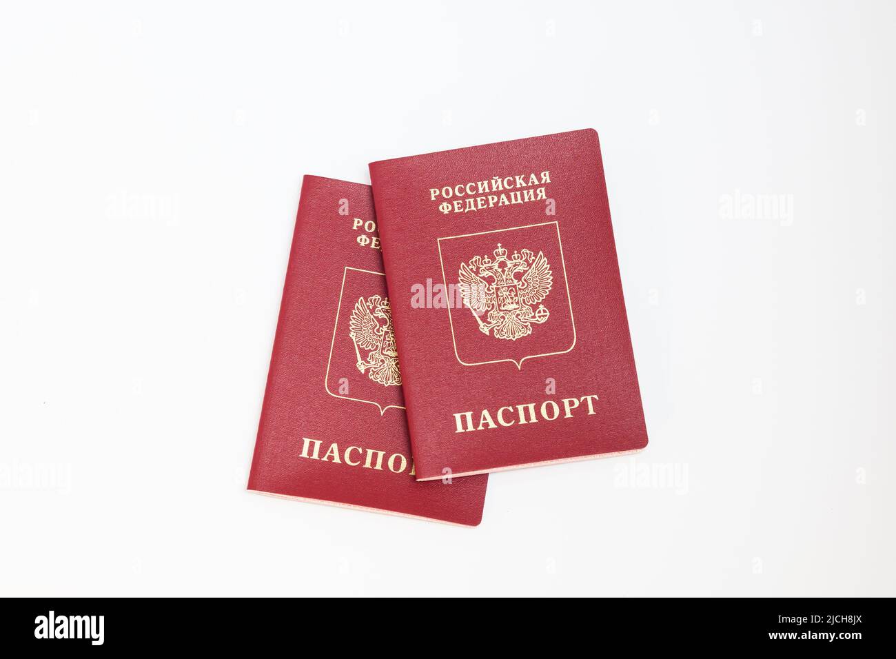 Russian passport on a white background Stock Photo - Alamy