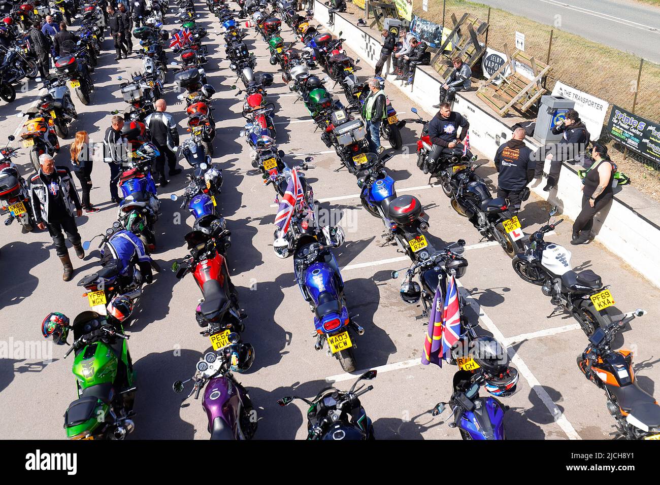 Bikers ascend on Squires Cafe Bar in North Yorkshire to go on a charity ...