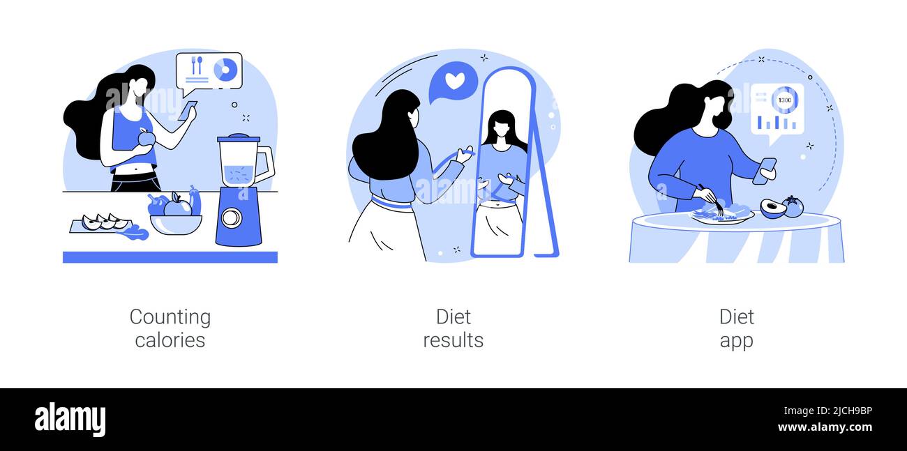 Weight loss program isolated cartoon vector illustrations se Stock ...