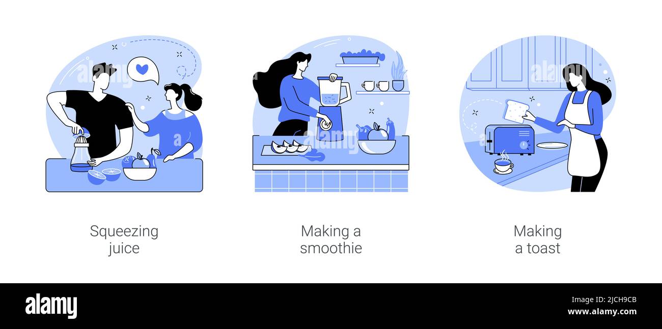 Making breakfast isolated cartoon vector illustrations se Stock Vector ...