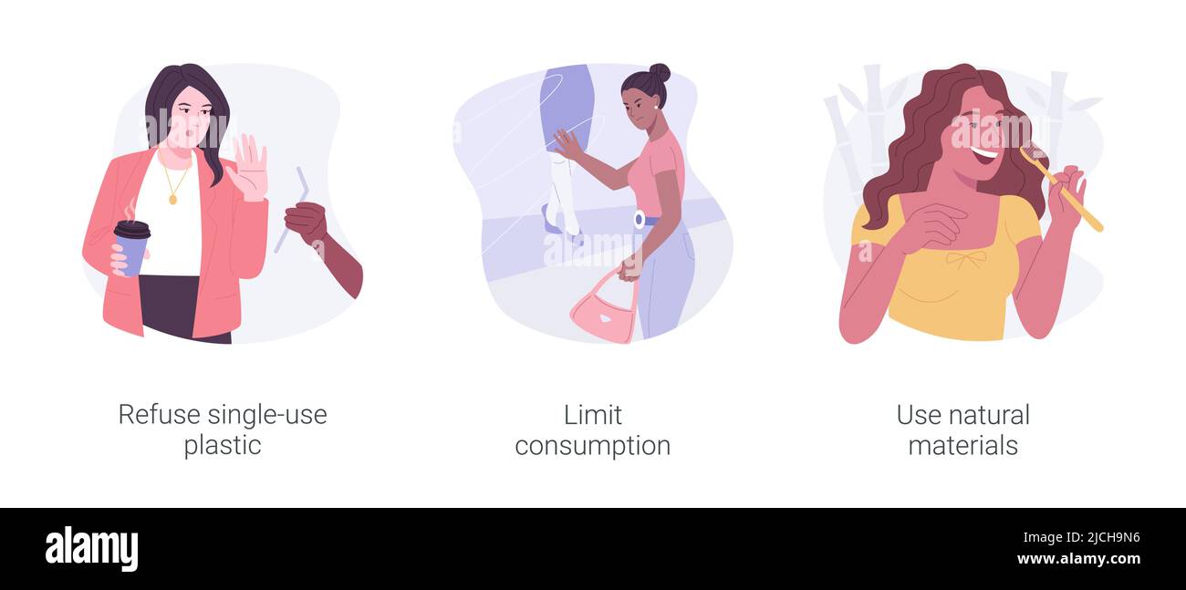 Responsible attitude towards ecology isolated cartoon vector ...