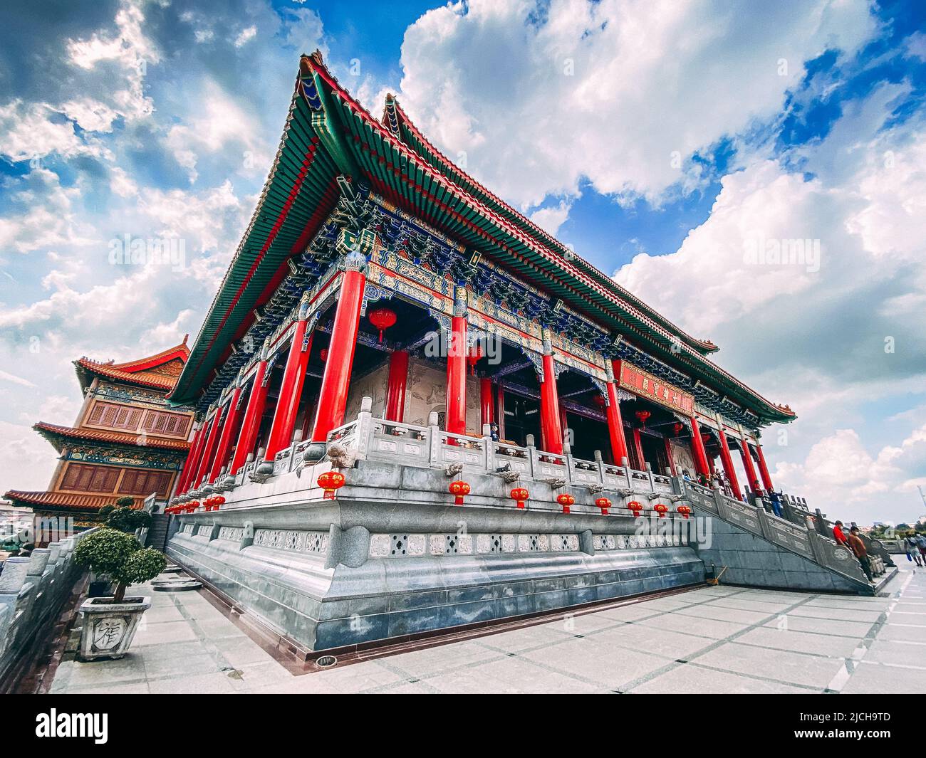 Wat Boromracha Kanchanapisek Anusorn or Wat Leng Noei Yi 2 chinese complex in Bang Bua Thong ...