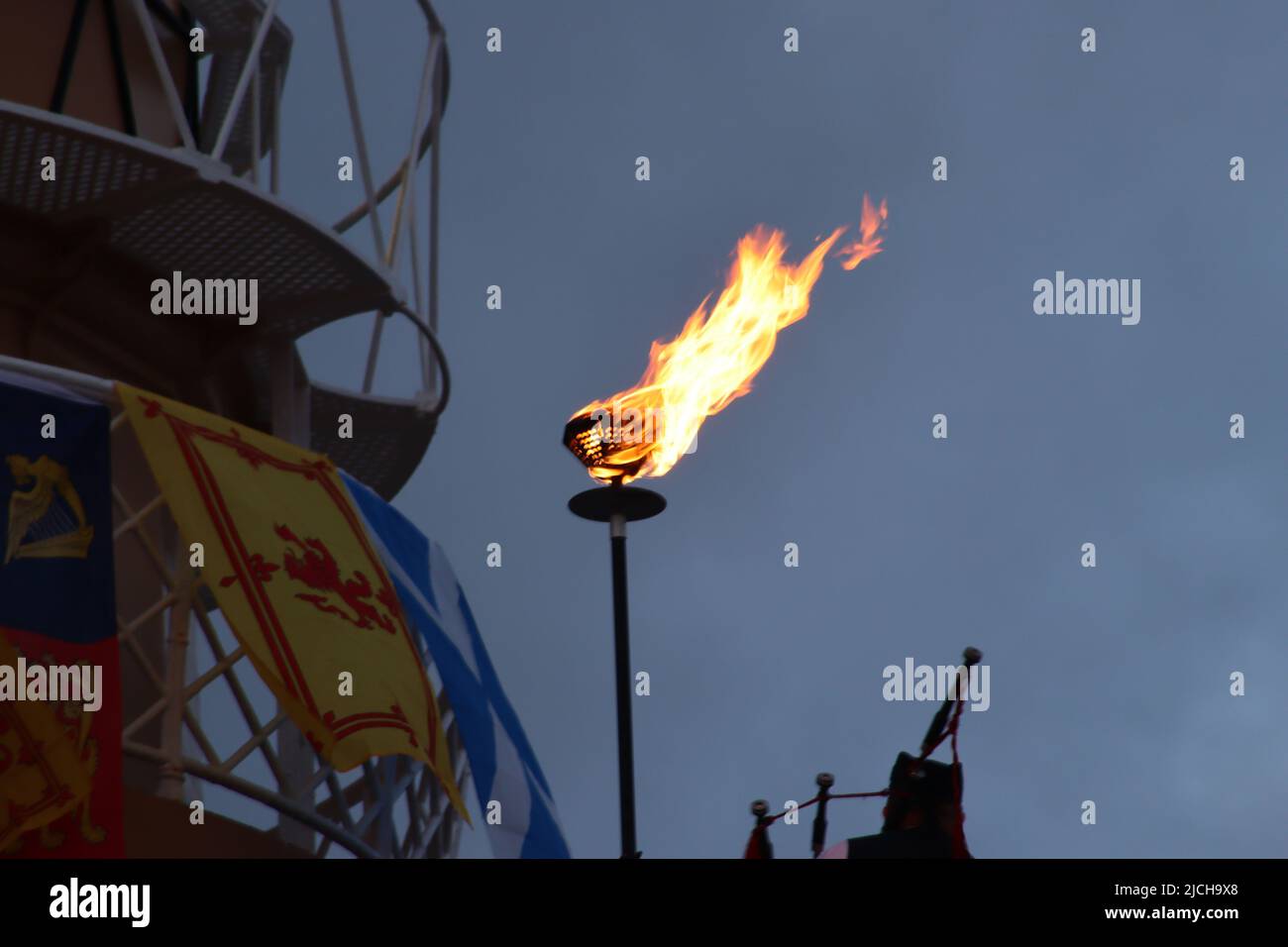 Beacon for platinum jubilee of Queen Elizabeth II, Fraserburgh Stock ...