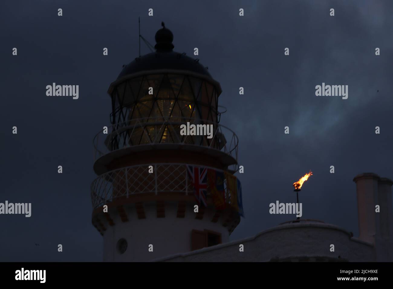 Beacon for platinum jubilee of Queen Elizabeth II, Fraserburgh Stock ...