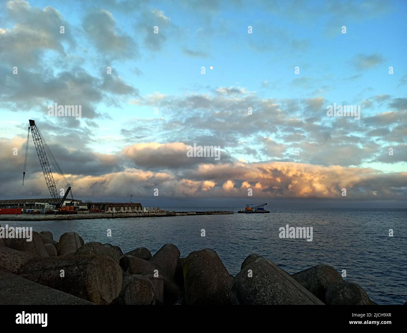 Views of the city port, Azores landscape, port city May 2022 Stock ...