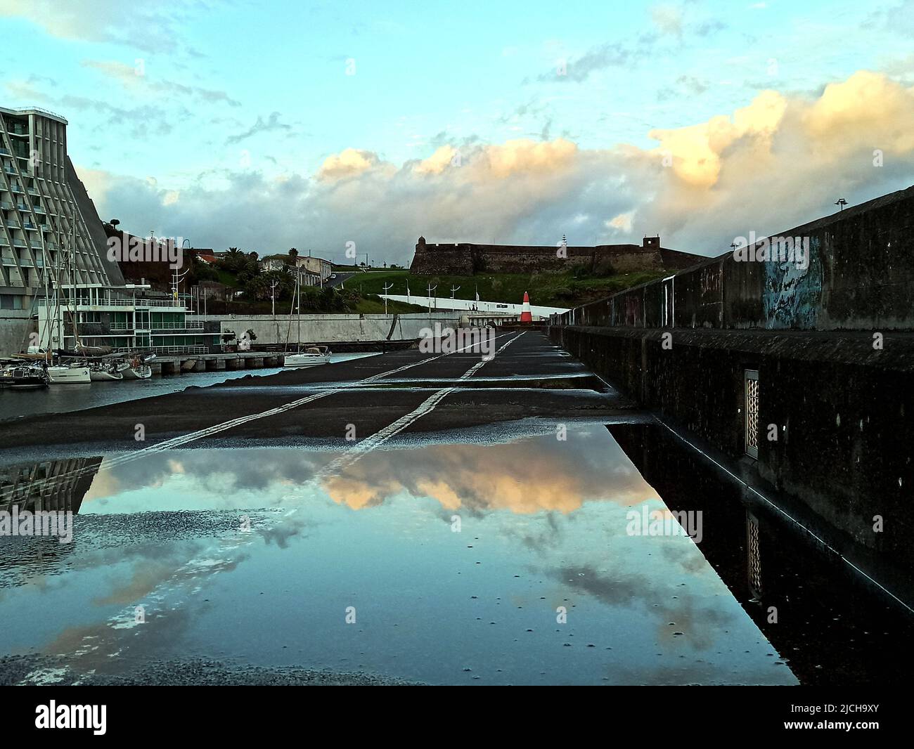 Views of the city port, Azores landscape, port city May 2022 Stock ...