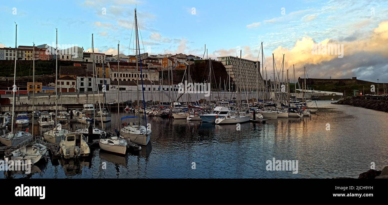 Views of the city port, Azores landscape, port city May 2022 Stock ...