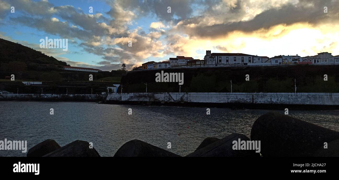 Views of the city port, Azores landscape, port city May 2022 Stock ...