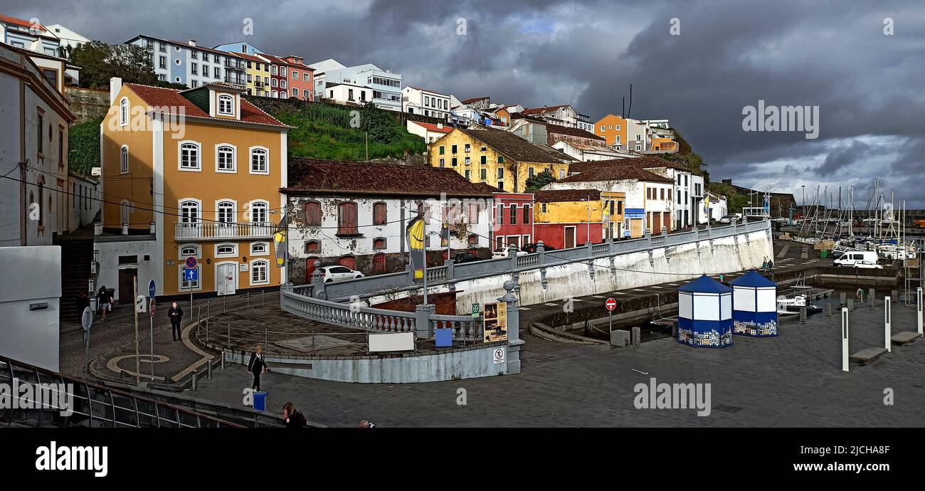 Views of the city port, Azores landscape, port city May 2022 Stock ...