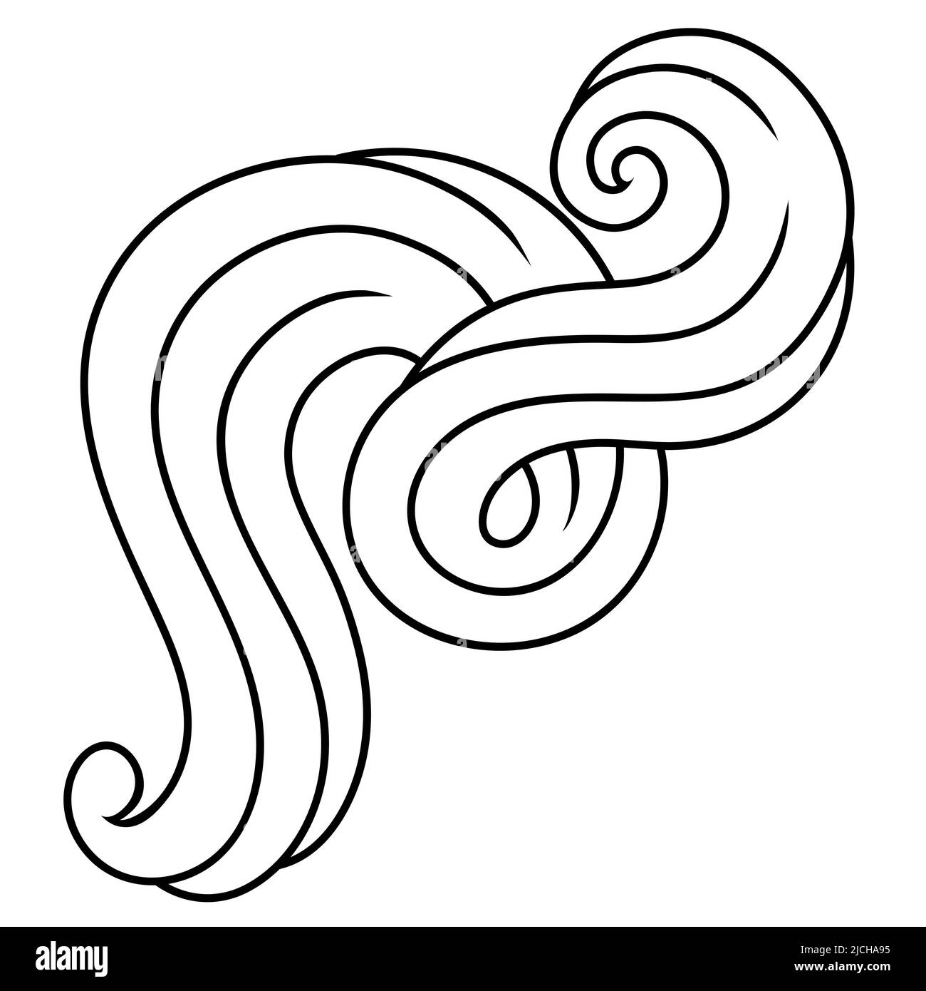 Curly twisted hair Stock Vector Images - Alamy