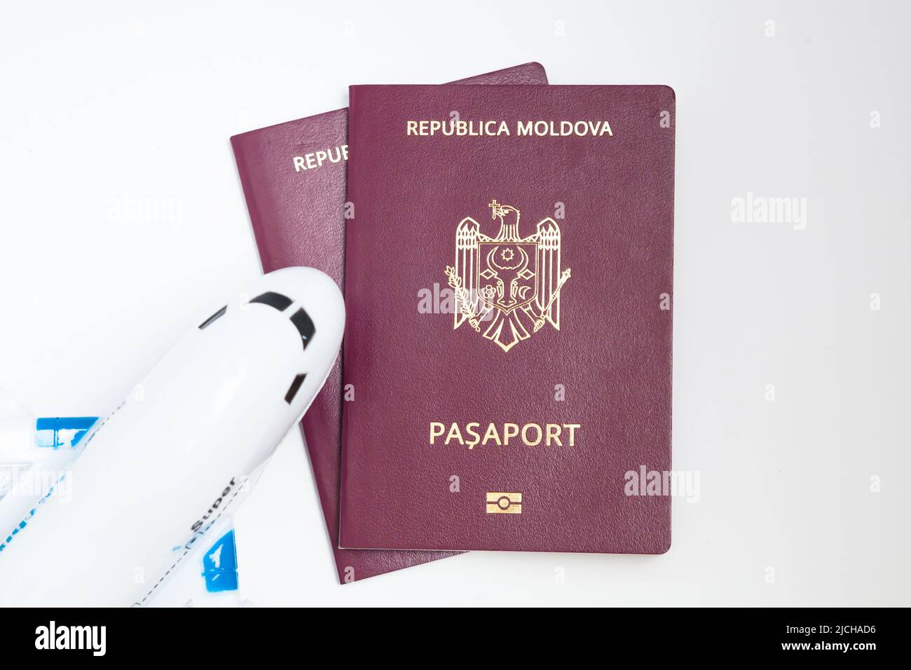 Moldovan passport on a white background Stock Photo - Alamy