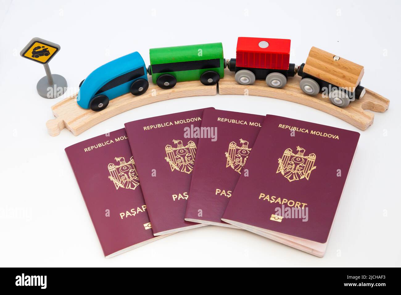 Moldovan passport on a white background Stock Photo - Alamy