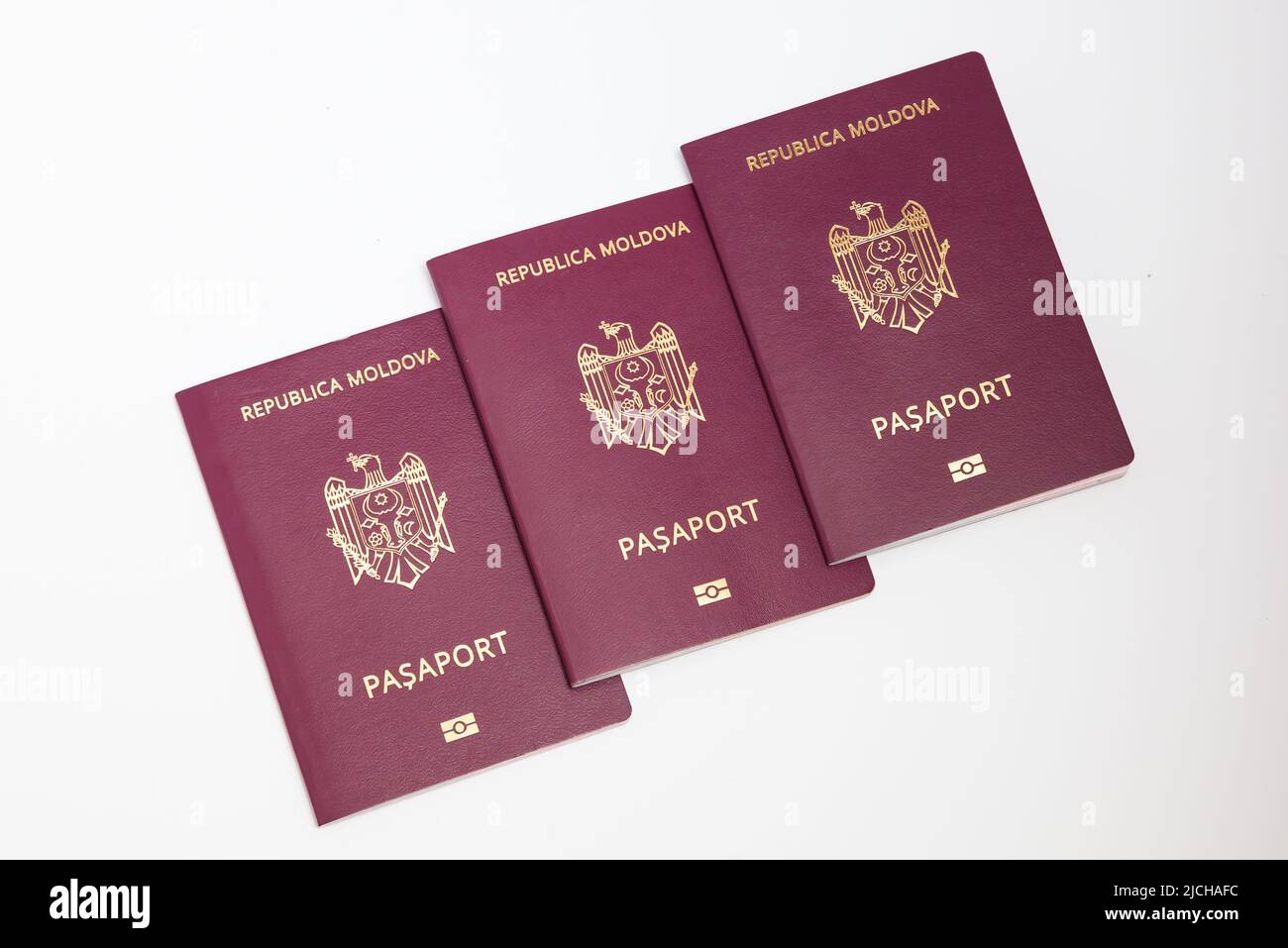 Moldovan passport on a white background Stock Photo - Alamy
