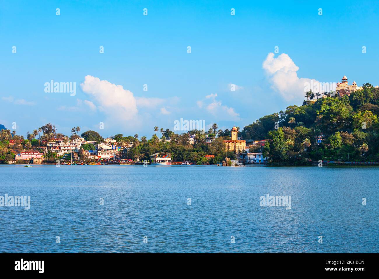 Mount Abu and Nakki lake panoramic view. Mount Abu is a hill station in ...