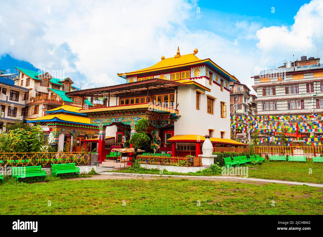 Buddhist Monastery and Temple in Manali town, Himachal Pradesh state of ...