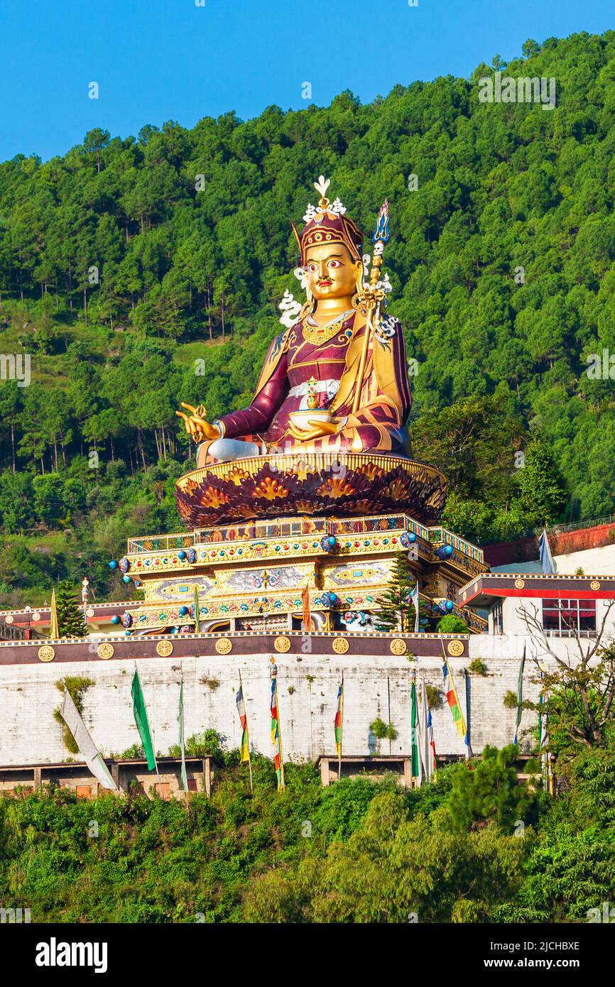 Guru Padmasambhava or Guru Rinpoche statue near the Mahatma Buddha ...