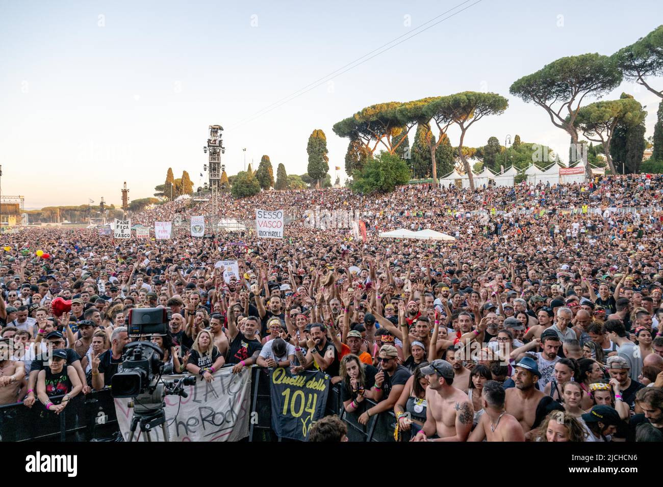 Rome, Italy, 12/06/2022, Concert of italian rock singer Vasco Rossi at ...