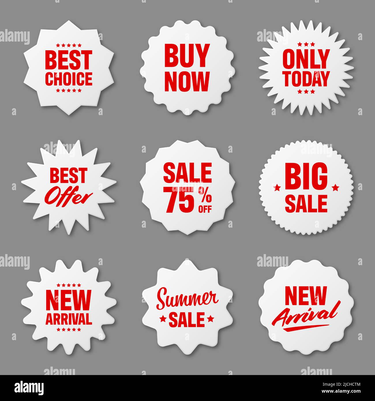 Realistic price tags collection. Special offer or shopping discount ...