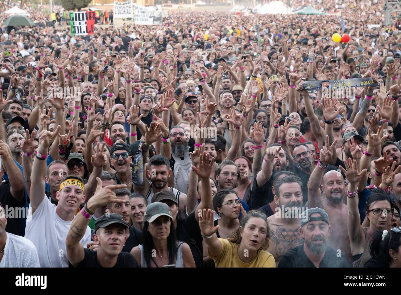Concert of italian rock singer Vasco Rossi at Circo Massimo in Rome on ...