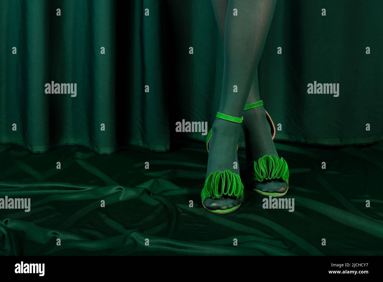Shoes legs over dark hi-res stock photography and images - Alamy
