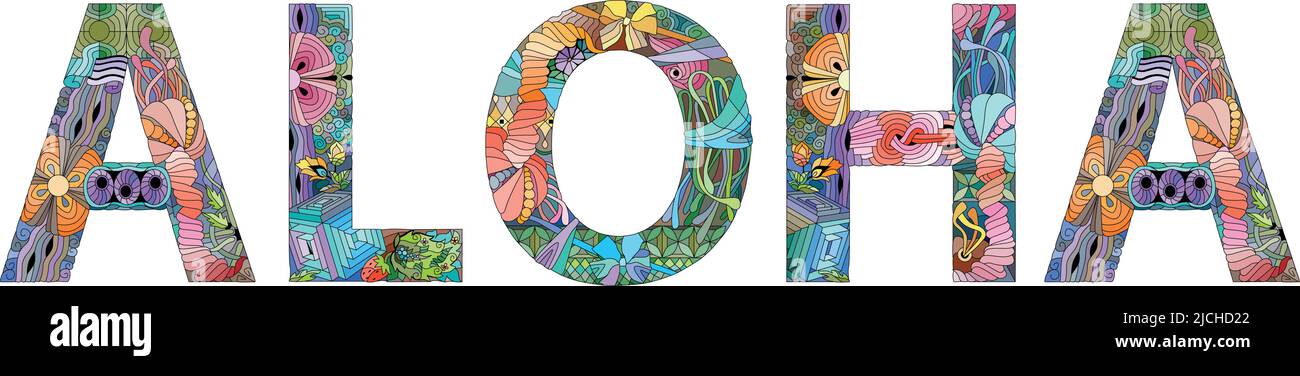 Aloha Word Art