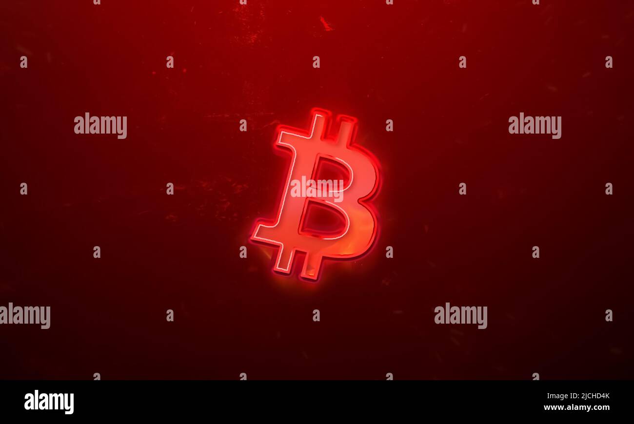 3D rendering cryptocurrency bitcoin coin on colorful background ...