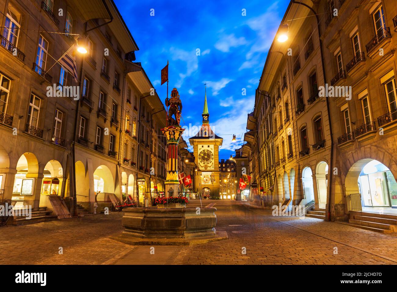 Zytglogge is a landmark medieval clock tower in Bern city in ...