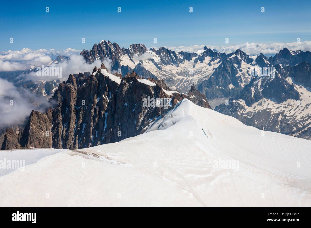 Mont Blanc or Monte Bianco meaning White Mountain is the highest ...