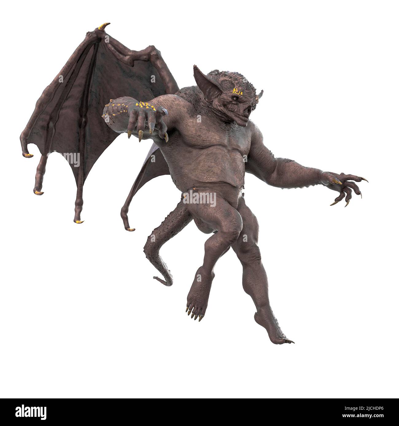 gargoyle is landing, 3d illustration Stock Photo - Alamy